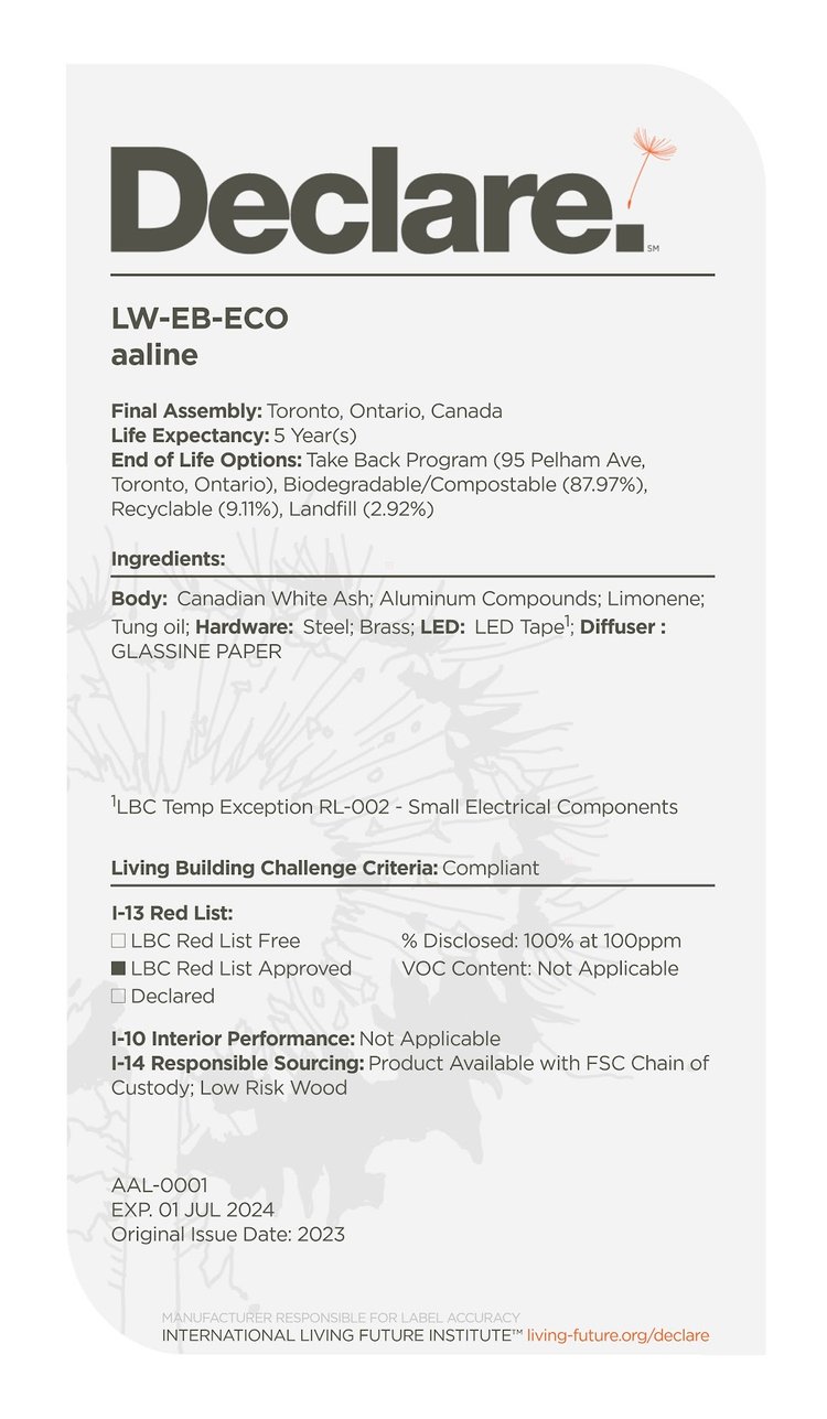 Aaline's Provides Greater Transparency with 1st Declare Label: Linear ...